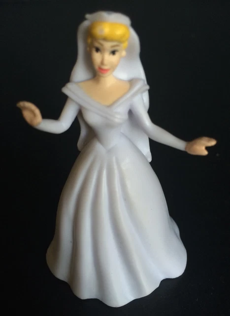 DISNEY PRINCESS CINDERELLA 3” FIGURE FIGURINE WEDDING DRESS Walt ...