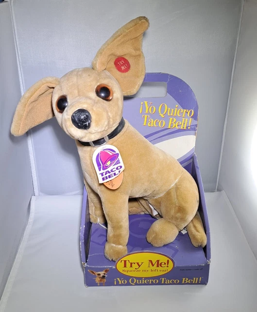 VINTAGE 1998 TACO BELL CHIHUAHUA DOG "YO QUIERO TACO BELL" TALKING ...
