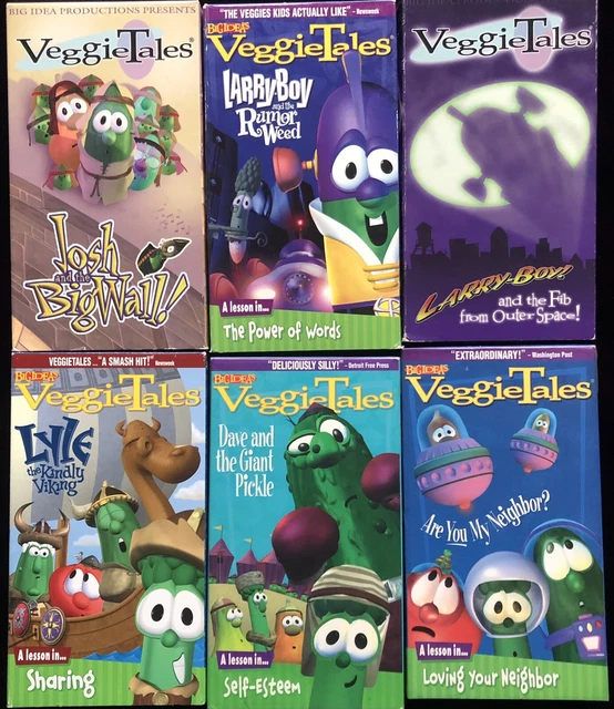 VEGGIETALES VHS LOT (6) Dave Josh Larry-Boy Fib Rumor Lyle Are You My ...