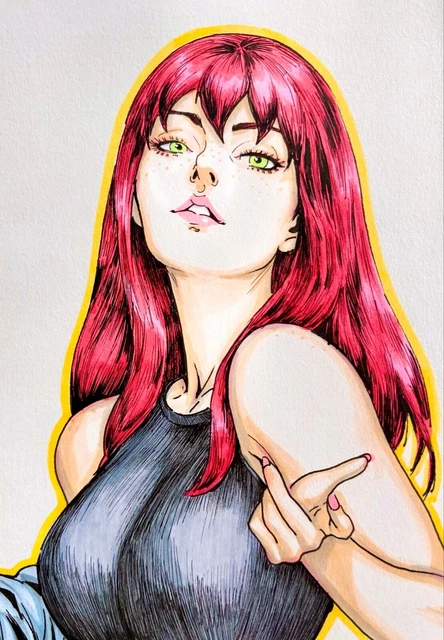 MARY J.WATSON,FAN ART,DRAWING,MARKERS,MANGA,PAINTING,SPIDER-MAN £35.00 ...