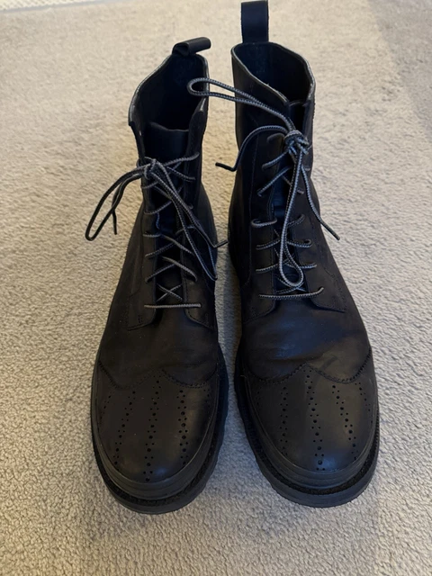 SOREL BLACK LEATHER Madson wingtip waterproof boots UK 9.5 £68.30 ...