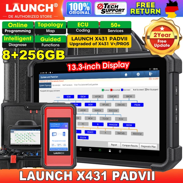 2025 LAUNCH X431 PAD 7 VII Diagnosegerät Auto OBD2 ALLE SYSTEM ECU Programm TPMS EUR 2.399,00 ...