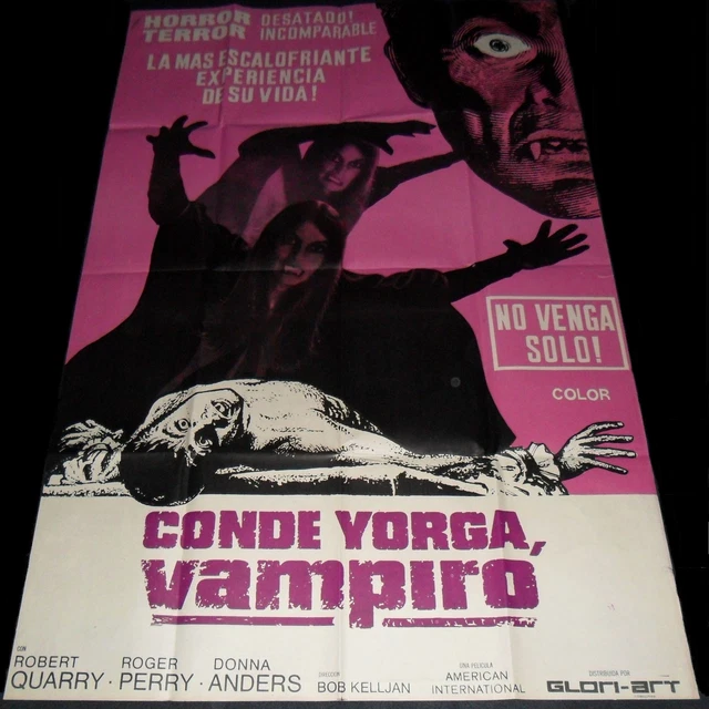 1970 COUNT YORGA, Vampire ORIGINAL ARGENTINA POSTER Horror DRACULA £65. ...