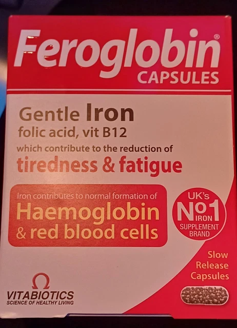 2 X FEROGLOBIN Capsules VITABIOTICS Haemoglobin & red blood cells £20. ...