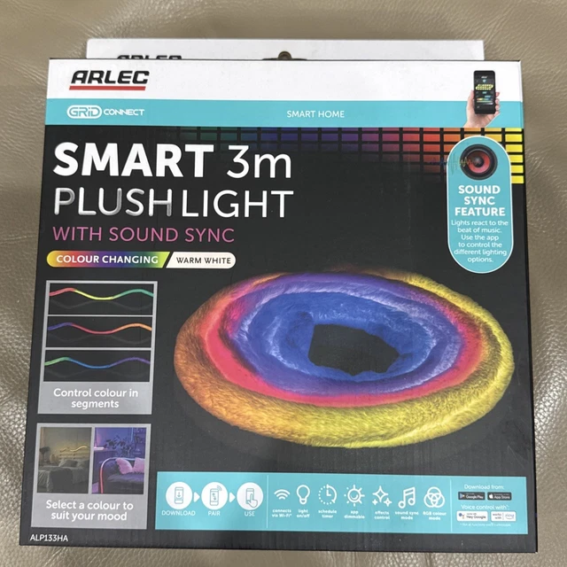ARLEC 3M GRID Connect Smart Plush Strip Light With Sound Sync $29.95 ...