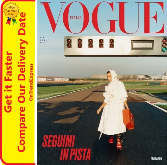 VOGUE ITALIA MAGAZINE No 884 Maggio May 2024 Seguimi in Pista Irina ...