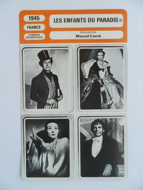 CARTE FICHE CINEMA 1945 LES ENFANTS DU PARADIS 1 Arletty Jean Louis ...