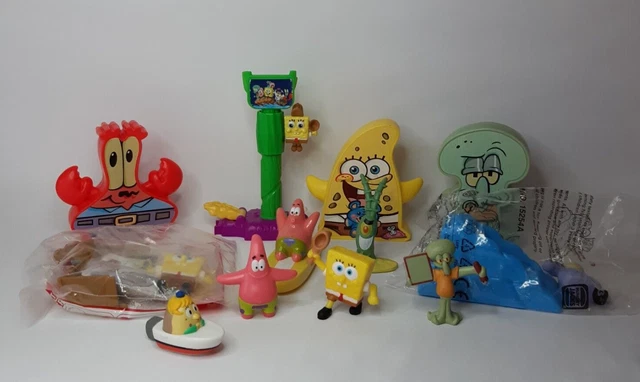 SPONGEBOB SQUAREPANTS MCDONALDS Happy Meal + Burger King 12 Toys Bundle ...