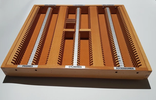 OPTOMETRY OPTICIANS TRIAL Lens Set Empty Wooden Storage Drawer Tray £29 ...