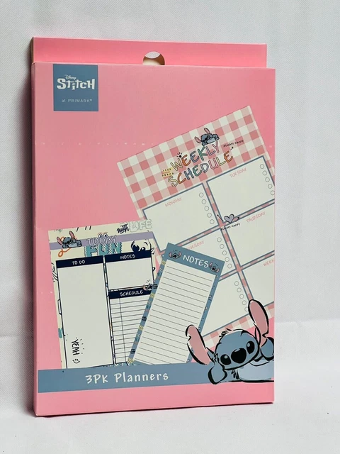DISNEY LILO & Stitch Weekly Planner 3PK Schedule Notes And To Do List ...