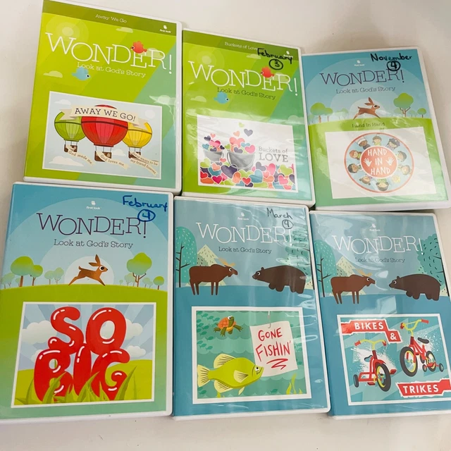 LOT 6 DVDS Wonder Look at God's Story First Look Preschool Bible ...