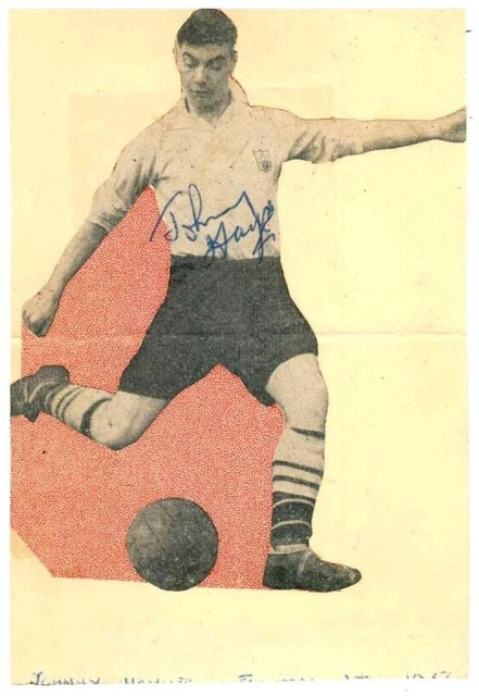 STANLEY MATTHEWS (BLACKPOOL), album page, ORIGINALLY SIGNED + JOHNNY ...
