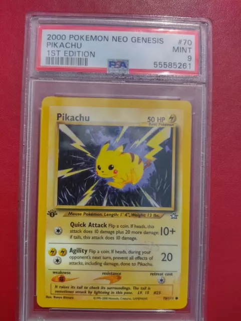 PIKACHU 1ST EDITION Neo Genesis 70/111 Pokémon Card PSA 9 Mint EUR 53 ...