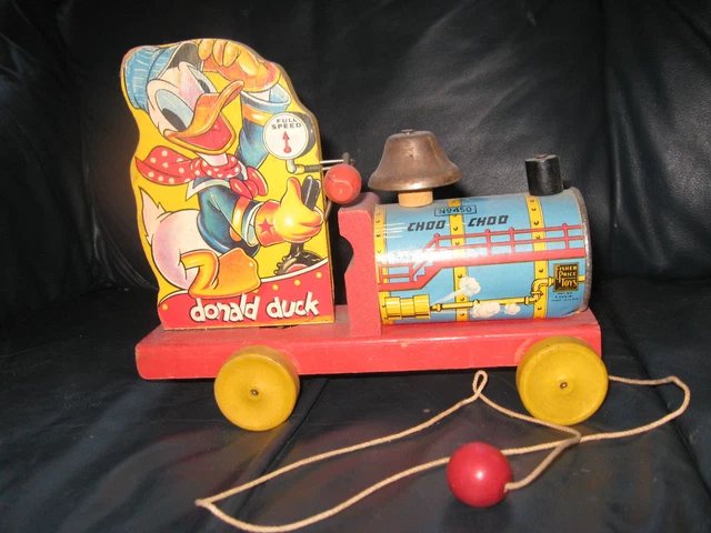 FISHER-PRICE-DONALD DUCK-CHOO CHOO-NO.450-PAT. 2 069 181-Walt Disney ...