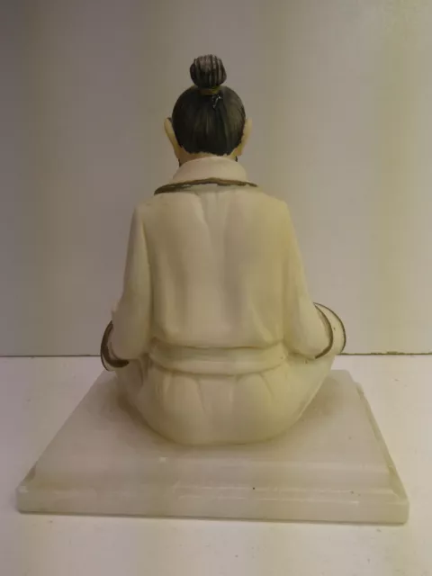 VINTAGE A GIANNELLI Italian Cast Resin Chinese Man Statue Alabaster ...