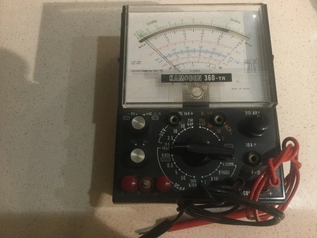 KAMODEN 360-TR MULTI Test Meter Class Design Retro 34 Range Diode ...