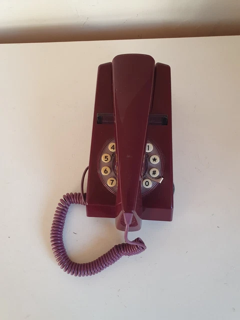 VINTAGE PURPLE PLUSH Wild & Wolf Push Button Trim Phone Adaptor Wire ...