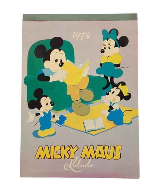 MICKY MAUS KALENDER 1974 Orania Verlag 70er Jahre Mickey Mouse 70s ...