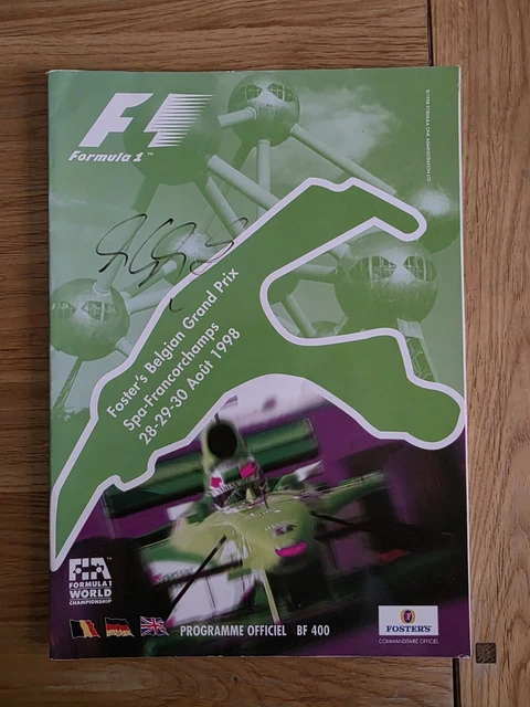 SIGNED MICHAEL SCHUMACHER 1998 Belgian Grand Prix Official Programme ...