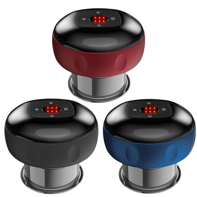 USB ELECTRIC CUPPING Therapy Smart Scraping Massager Red Light Heating ...