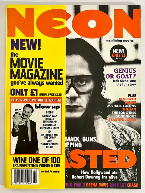 VINTAGE NEON MOVIE Magazine ISSUE 1 December 1996 Feat. Robert Downey ...