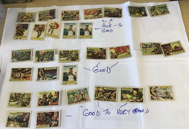 RARE BATTLE SERIES A& BC Gum Cards Part Set 1966 ABC 30 of 73 Incl ...