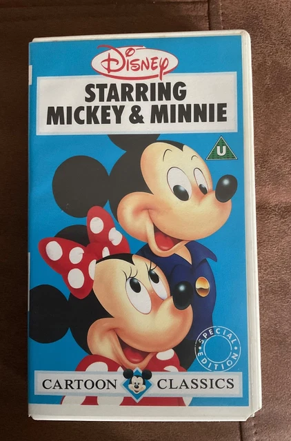 DISNEY, &STARRING MICKEY & Minnie" VHS 1987 release.1937-41 cartoons £1 ...