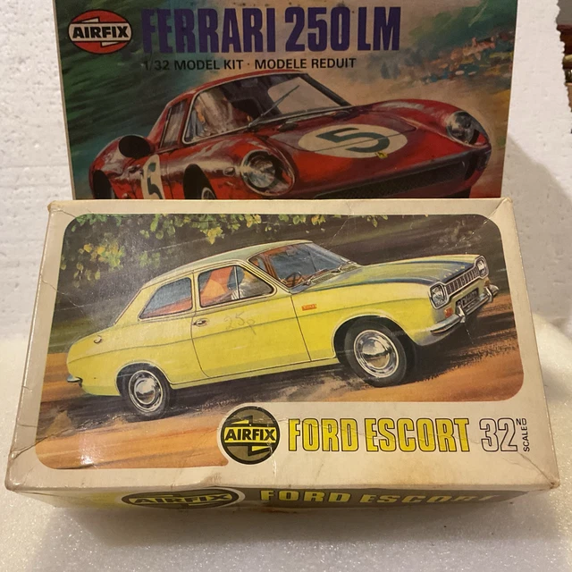 TWO VINTAGE AIRFIX Model Kits Ford Escort & Ferrari 250 LM Unbuilt ...