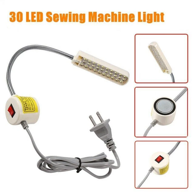 30 LED SEWING Machine Light US PLUG Gooseneck Working Lamp With ...