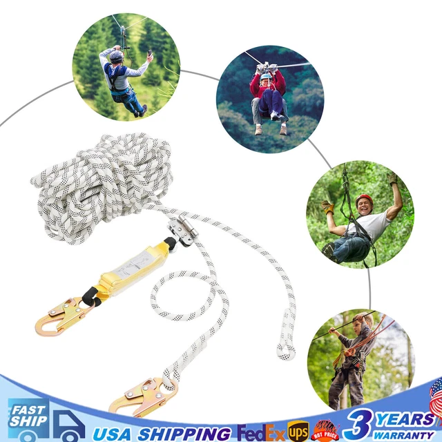 VERTICAL LIFELINE ASSEMBLY Fall Protection Rope Fall Arrest Protection ...