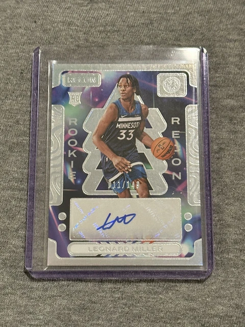 2023-24 PANINI RECON Leonard Miller RC #RRS-LND Rookie Recon Signatures ...