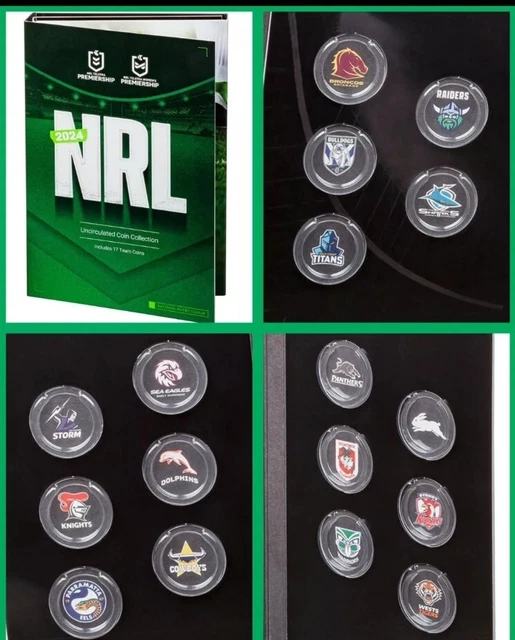 2024 RAM NRL Premiership $1 17 Coin Collection Set. Includes 2 $2 ...