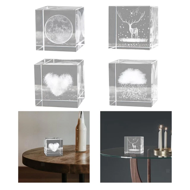 3D CRYSTAL CUBE Crafts Weather Sign Cube pour Le Décor de La Saint ...