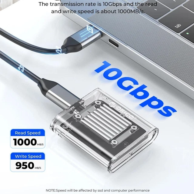 MINI 2230 M.2 SSD Case NVMe Enclosure 10Gbps M.2 to USB C Transparent Adapter |α $33.63 ...