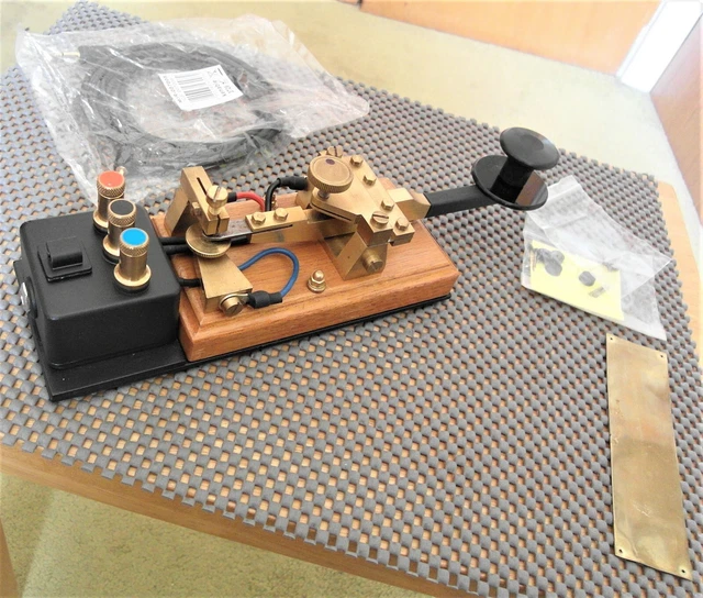 MORSE KEY LENNART Pettersson Swedish Straight Pump Hand Keyer Code CW £ ...