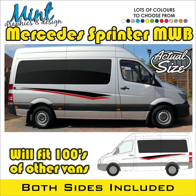 MWB MERCEDES SPRINTER Wohnmobil Seitenstreifen Aufkleber Aufkleber Van ...