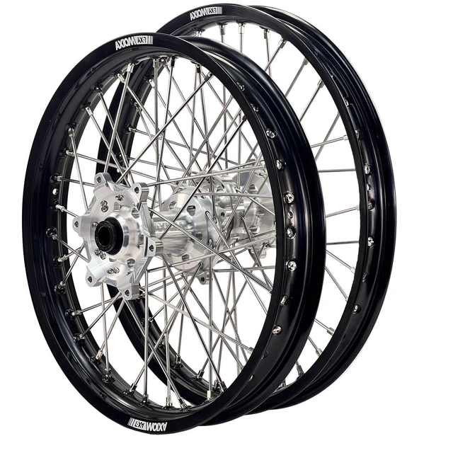 HONDA CRF250RWE 2025-2026 Axiom Wheelset 21/18 Black Rims Silver Hubs ...