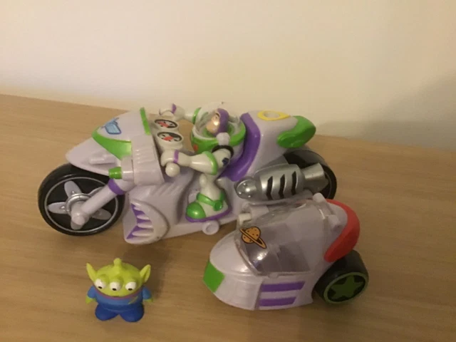 DISNEY PIXAR TOY Story Buzz Lightyear Motorcycle and Sidecar with ...