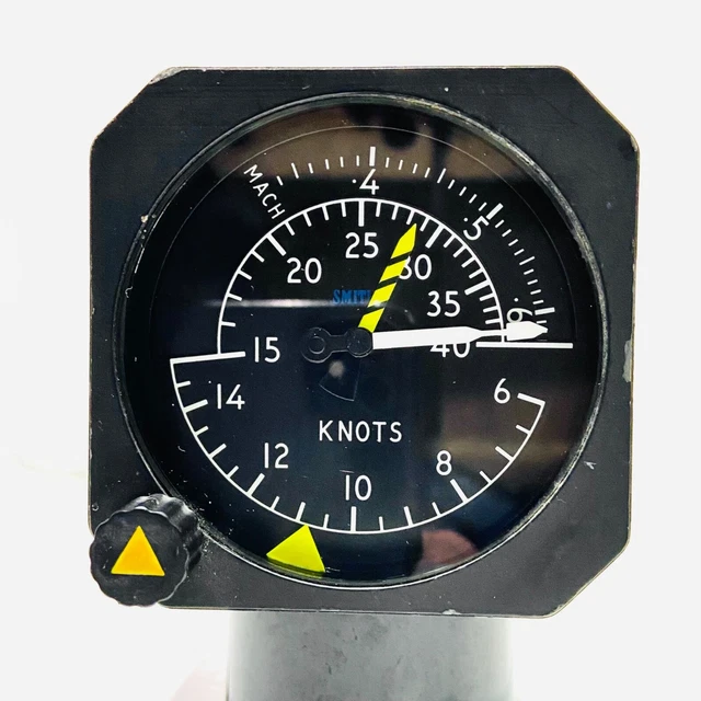 SMITHS MACH AIRSPEED Indicator PW/202 AMA/6, Aircraft Cockpit Gauge ...