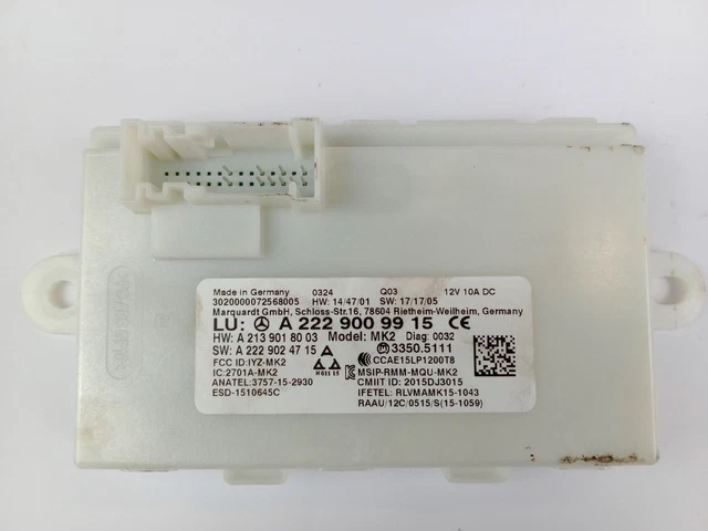 A2229009915 MODULE ELECTRONIQUE / 1110893 Pour Mercedes-Benz Glc X253 ...