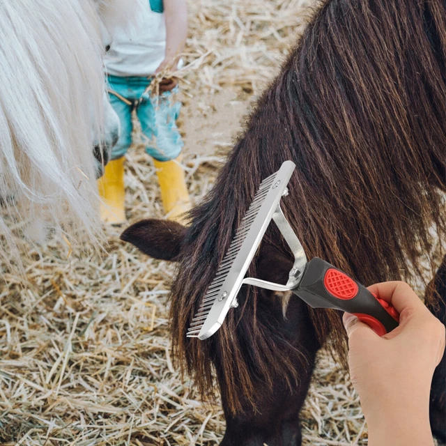 OUTIL D'ÉPILATION PEIGNE Pour Cheval Brosse De Nettoyage Grattoir À ...