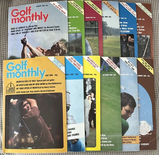 GOLF MONTHLY MAGAZINE 1980 Complete Set 12 Issues Year January To ...
