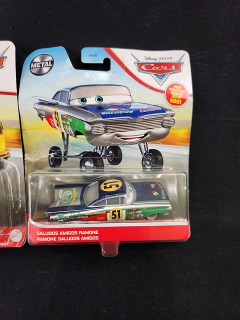 LOT ENDOMMAGÉ MATTEL Disney Pixar CARS métal taco salutations amis ...