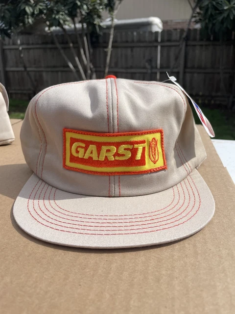 NWT VINTAGE GARST Seed Patch Logo Winter Ear Flap Cap Hat K-Brand Made ...