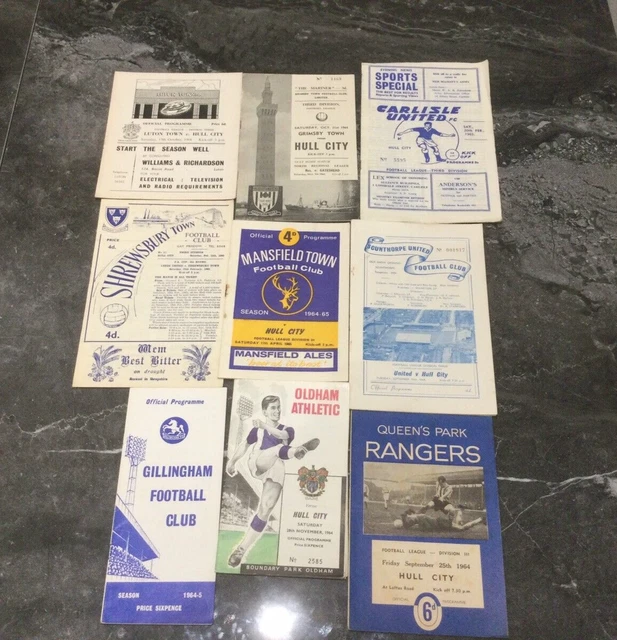 9 X HULL CITY AWAY PROGRAMMES SEASON 1964/65 (Lot 34) £2.99 - PicClick UK