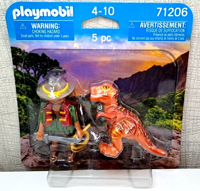 PLAYMOBIL DINOSAURI - 71206 Avventuriero Con T-Rex - Nuovo & Conf. Orig ...