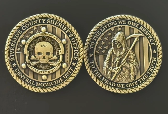 RIVERSIDE COUNTY SHERIFF’S Office 2024 Central Homicide Unit Coin £26. ...