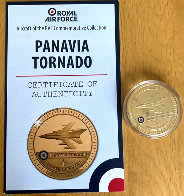RAF COMMEMORATIVE COLLECTION 24ct Gold Coin Medallion Panavia Tornado ...
