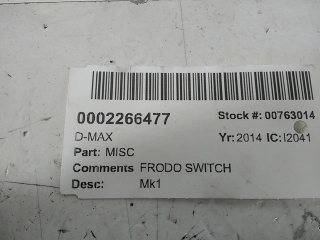 ISUZU D-MAX 2012-2021 Misc Switch Mk2 HI/LO RANGE SELECTOR SWITCH ...