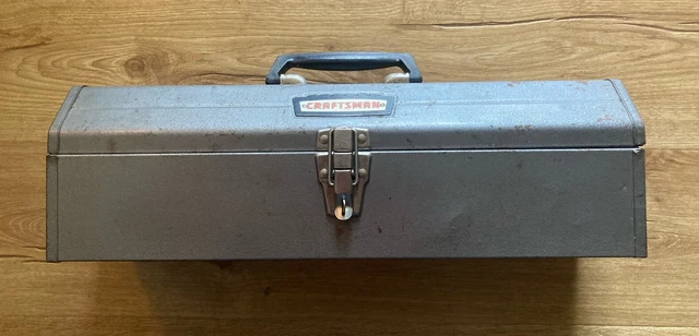 VINTAGE SEARS CRAFTSMAN 6516 Tombstone Tool Box W/ Tray (19 3/4X6X6) £ ...